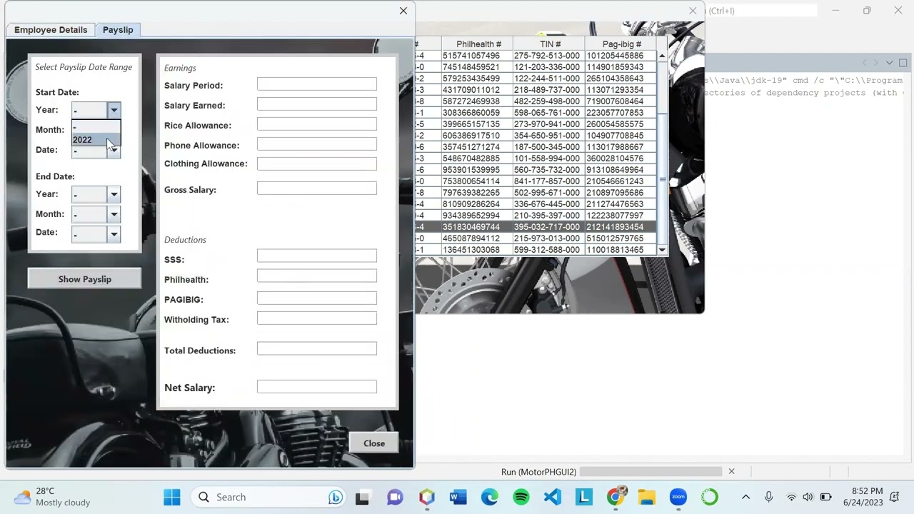 Payroll System using Java Swing Apache Netbeans IDE 15