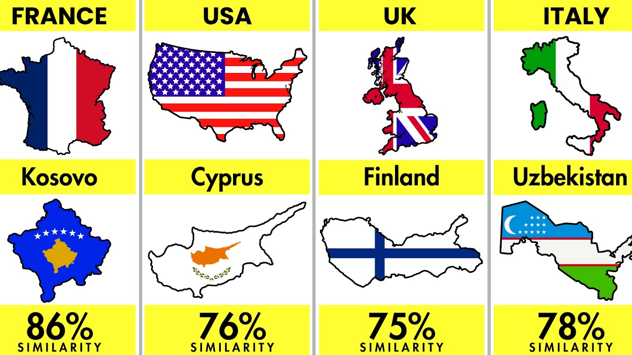 World Map Breakdown: Which Countries Have the Most Similar Maps?🌍🗺️