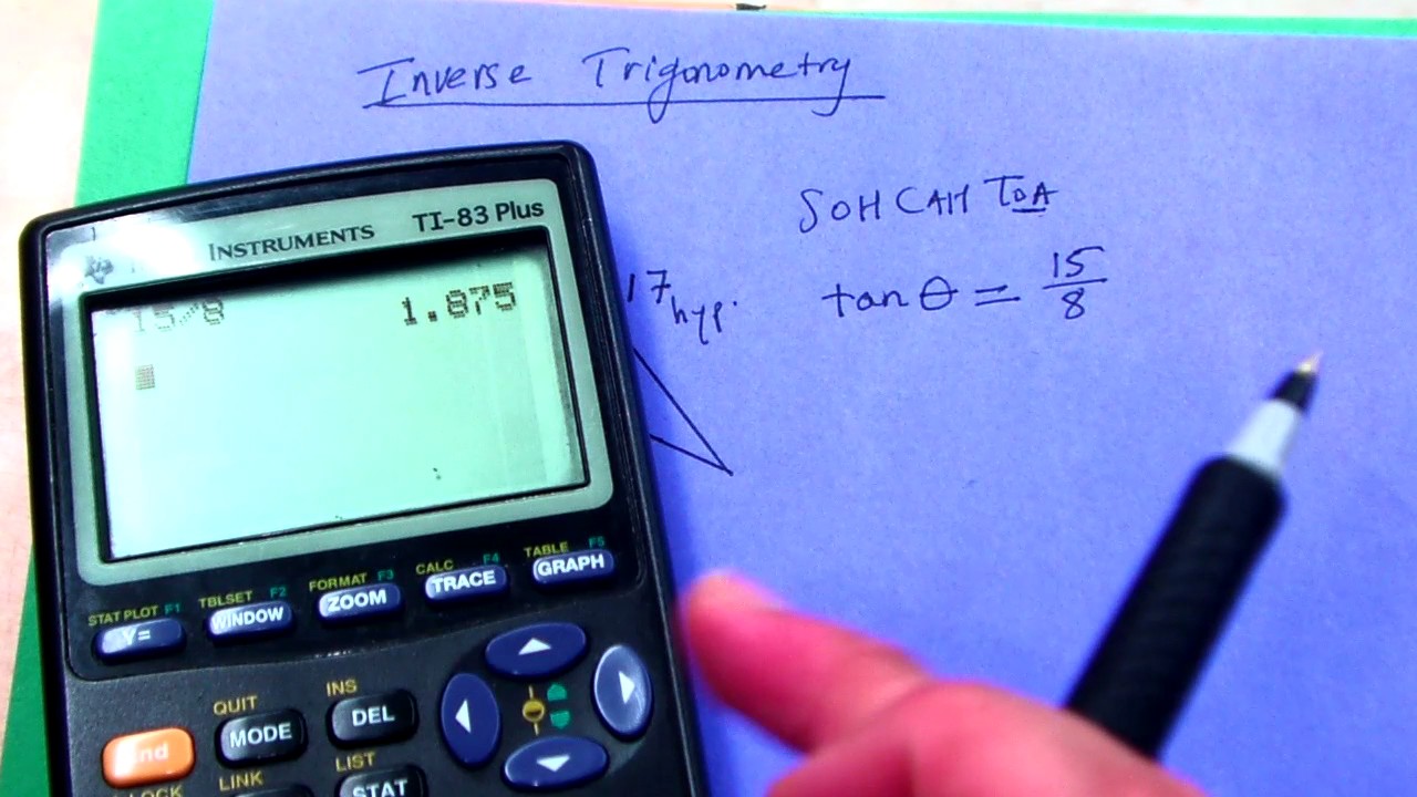 using inverse trigonometry to find angle measures