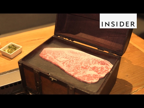A Japanese restaurant in NYC serves steak in a treasure chest