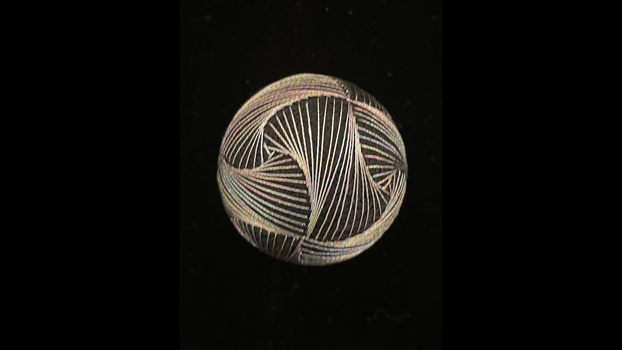 Temari Ball Embroidery Kit Tutorial - Swirl, Japanese handcraft