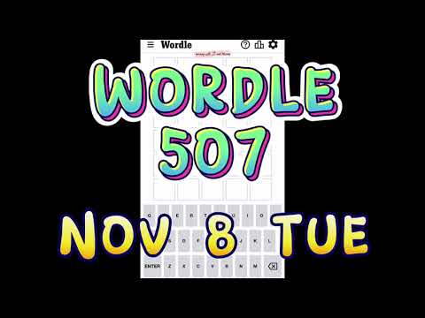 Wordle 507 November 8 Tuesday | Starting Word CLINT