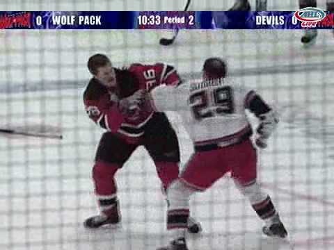 Thomas Harrison vs. Brandon Sugden, November 21, 2008 - Lowell Devils ...