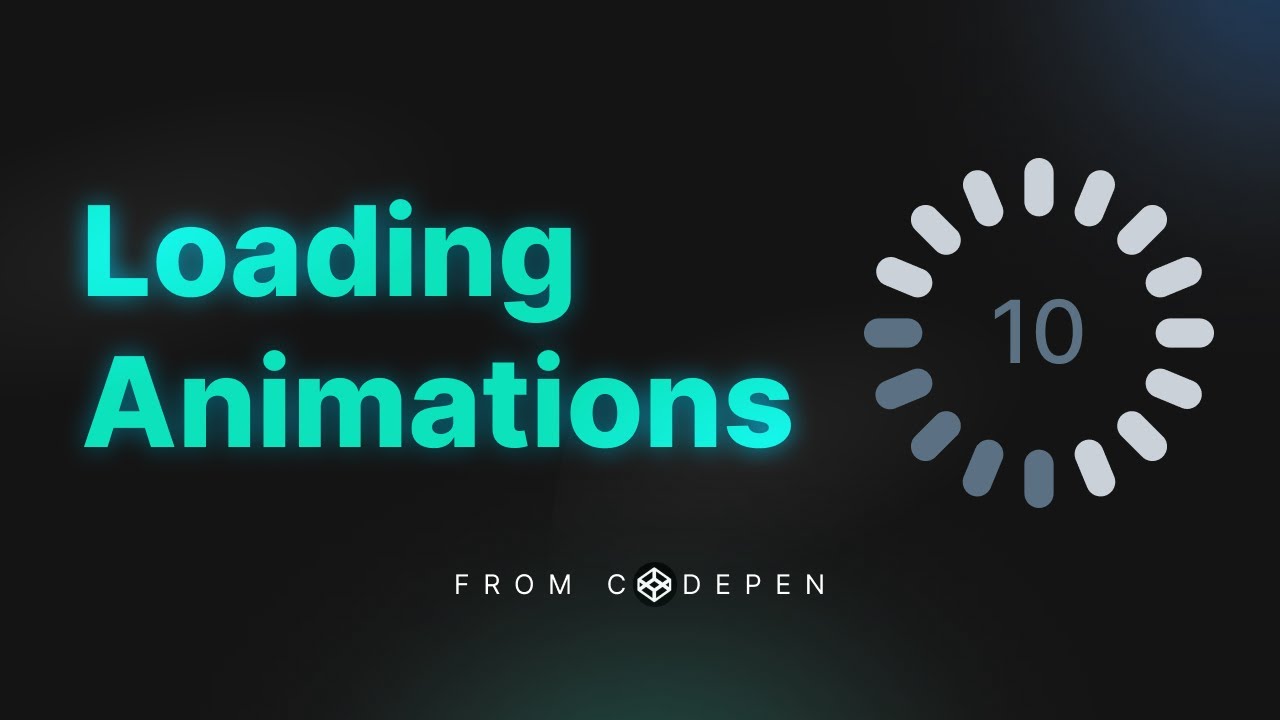 10 creative loading animations | codepen