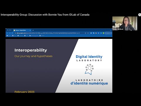 DIF Interoperability Group: Presentation by Bonnie Yau of IDLab of Canada