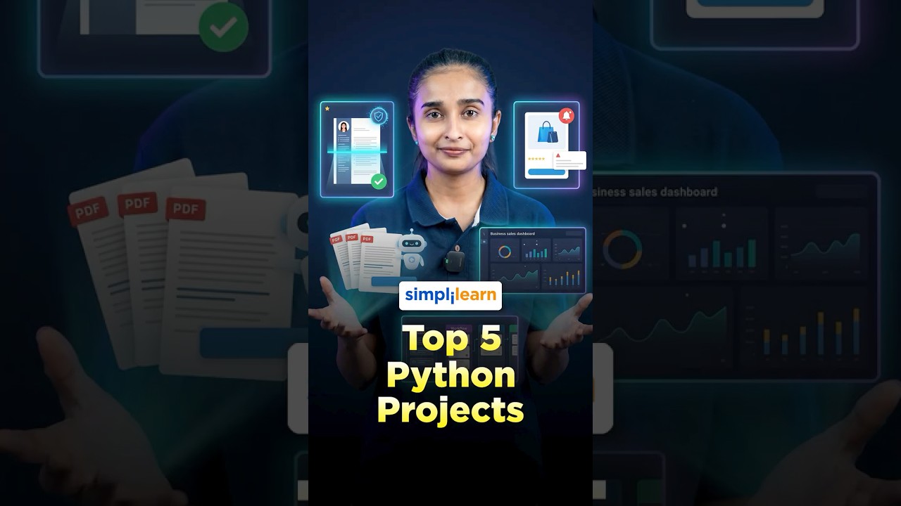 Top 5 Python Projects to Get Hired In 2026 | Python Projects For Resume | #Shorts | #Simplilearn
