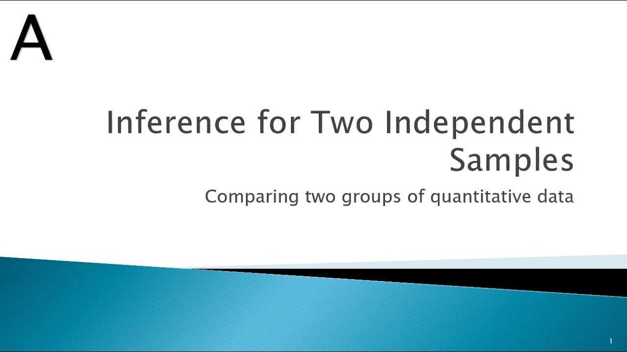 Inference for Two Independent Samples: Application