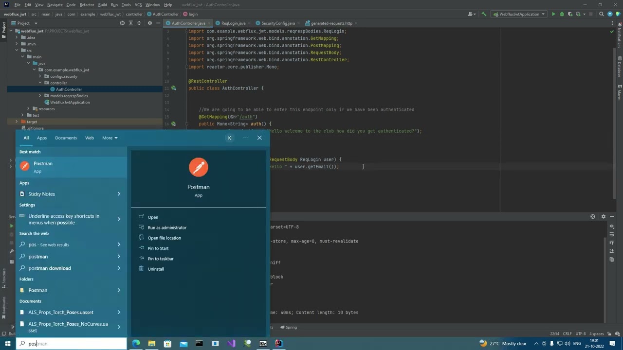Tutorial | Java Spring Webflux with JWT Authentication Check