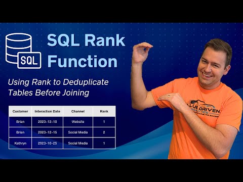Intermediate SQL | Using Rank and Partition By in SQL Server to Deduplicate Data