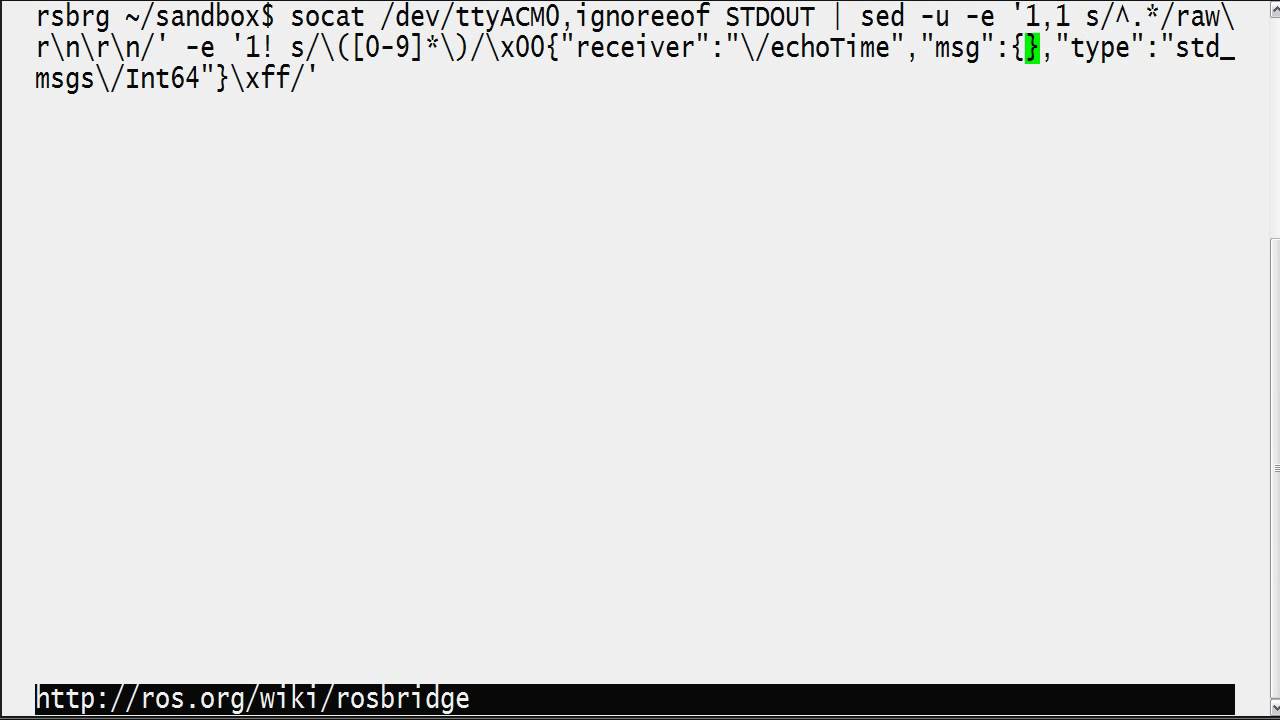 Wiring,  JavaScript, and ROS