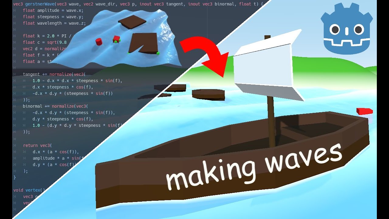 I Made Ocean Waves and Buoyancy in Godot