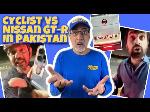 Cyclist Vs Nissan GT-R R35 in Pakistan – Brown Car Guy