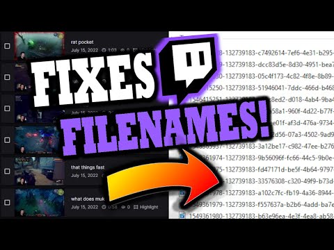 This Program Fixes Twitch Filenames!