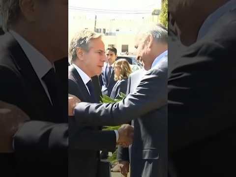 Blinken Meets Palestinian Leader Mahmoud Abbas in Jordan