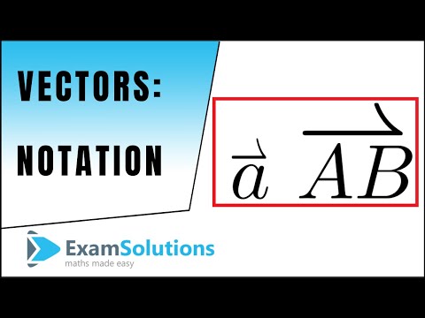 Vector notation (2D version), unit base vectors : ExamSolutions Maths Revision