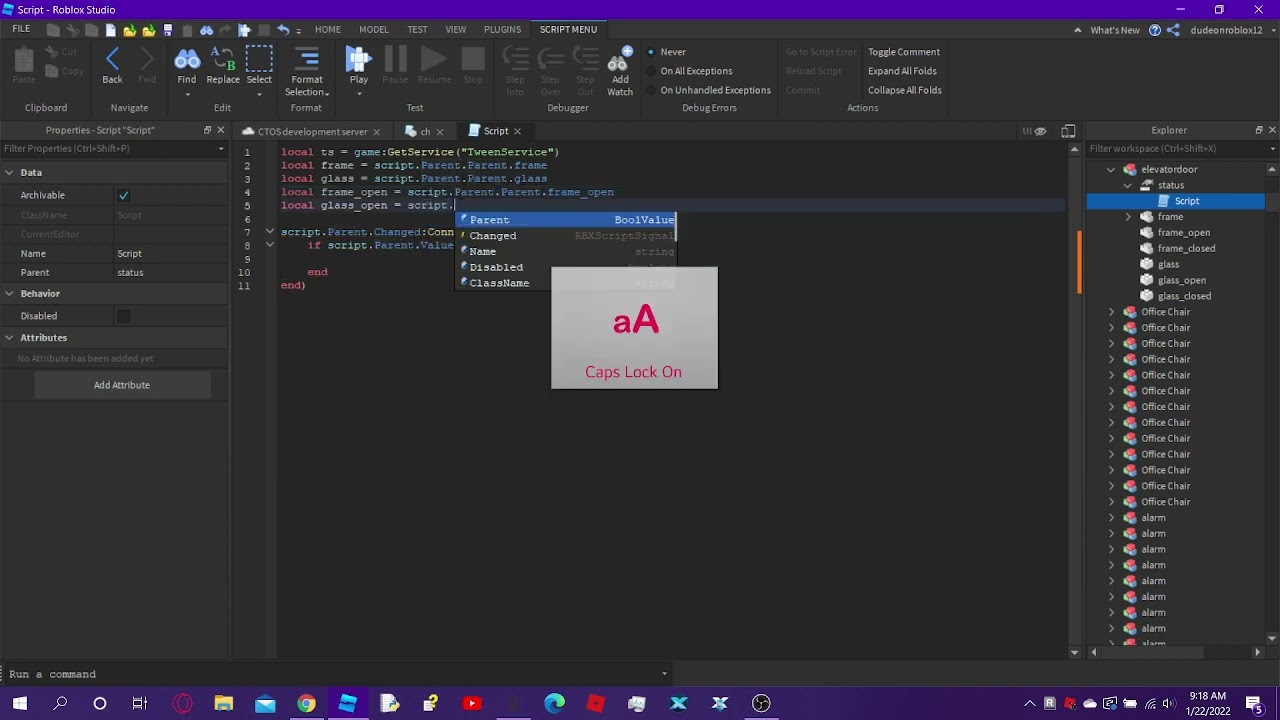 new update on studio script editor i think