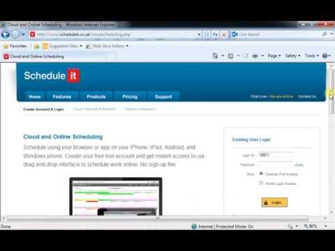 Scheduling online with a synchronised local database using Schedule it.