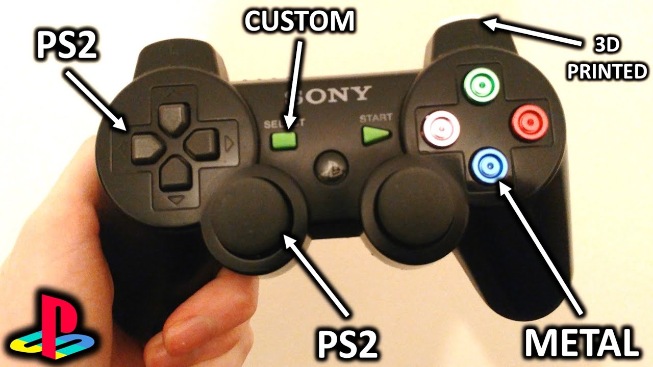 Building A PS3 Controller Using Random/PS2 Parts!
