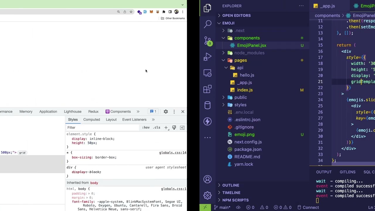 Live Coding an Emoji Panel using React | Part 1