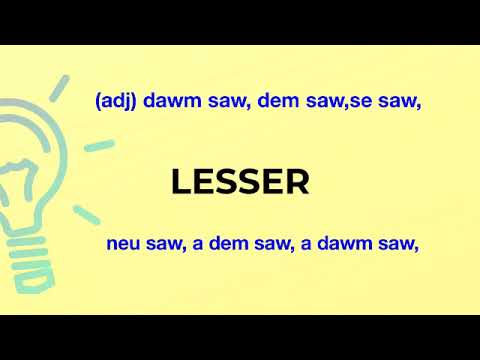 lesser meaning in English Ngawn