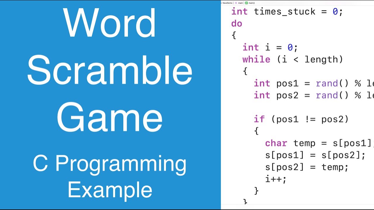 Word Scramble Game | C Programming Example