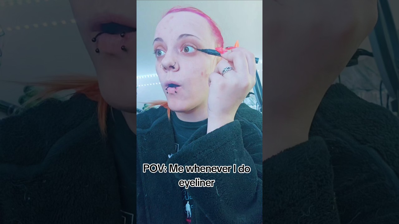 Me Whenever I do eyeliner #makeup #emo #emogirl