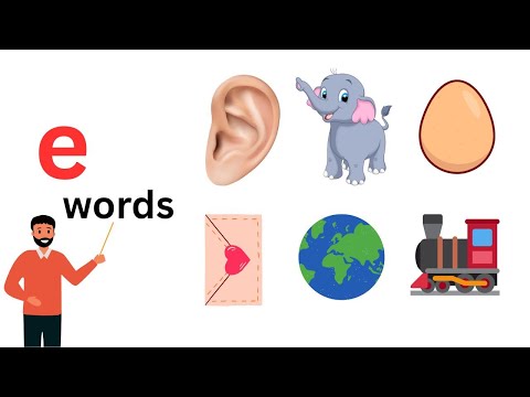 WORDS THAT START WITH Ee 🐘| e Words | Initial Sounds | Phonic Song | Alphabet Song | LEARN LETTER Ee