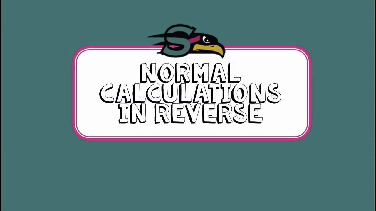 8.7 Normal Distributions in Reverse