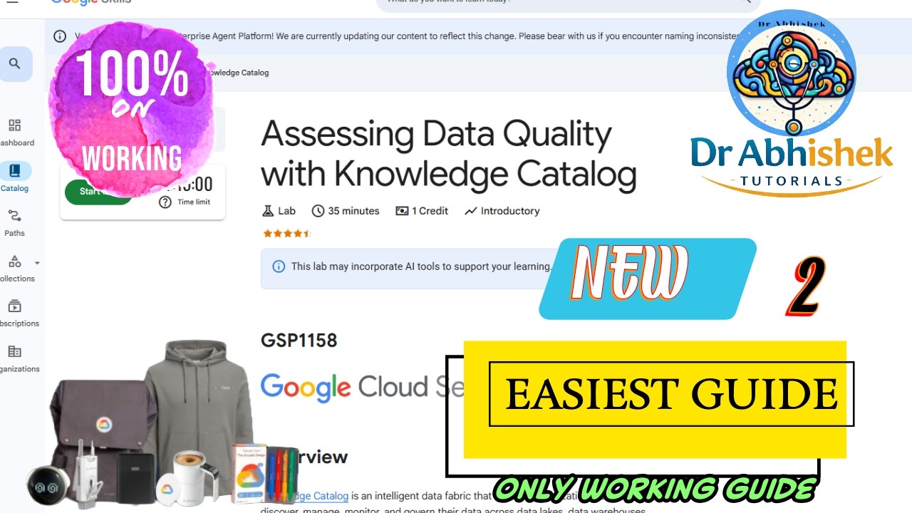Assessing Data Quality with Knowledge Catalog | Quick #GSP1158 #qwiklabs