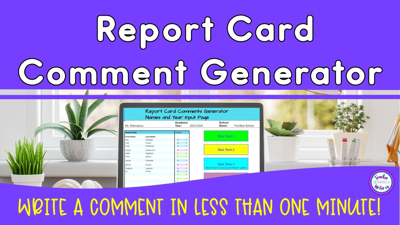 Report Card Comments Generator Short Preview
