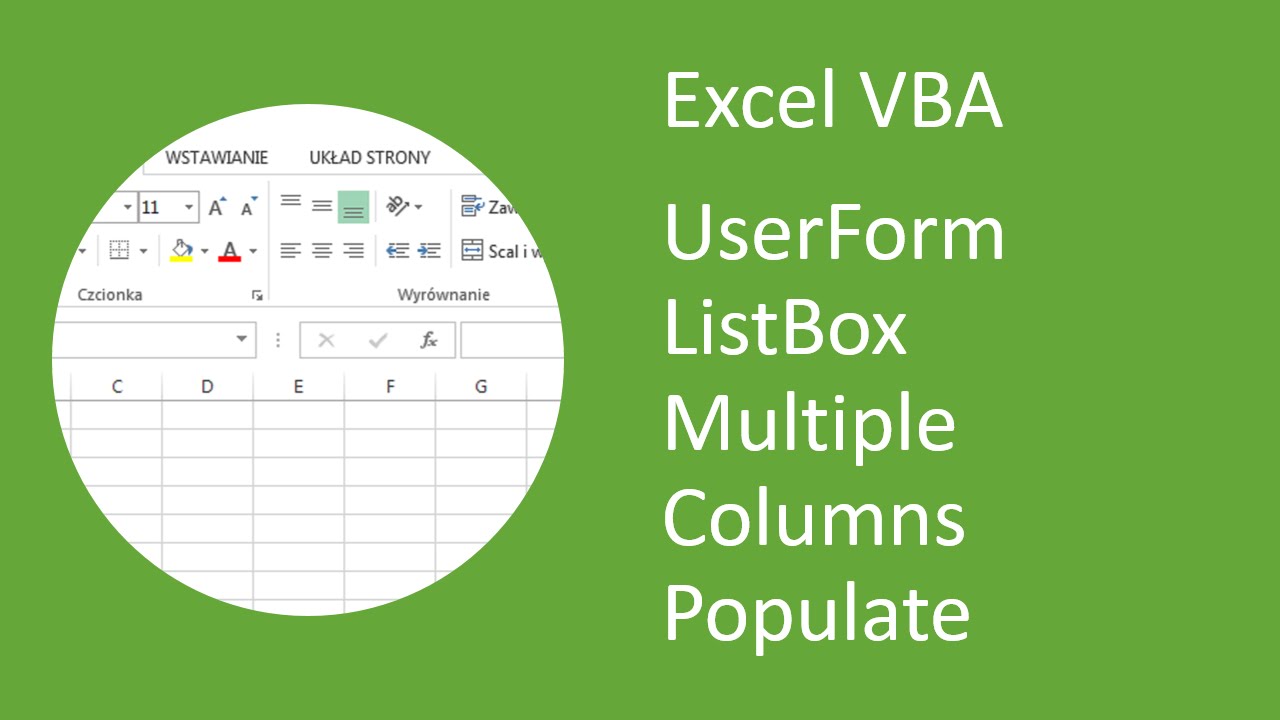 Excel VBA UserForm ListBox with Multiple Columns Populate (Column Property)