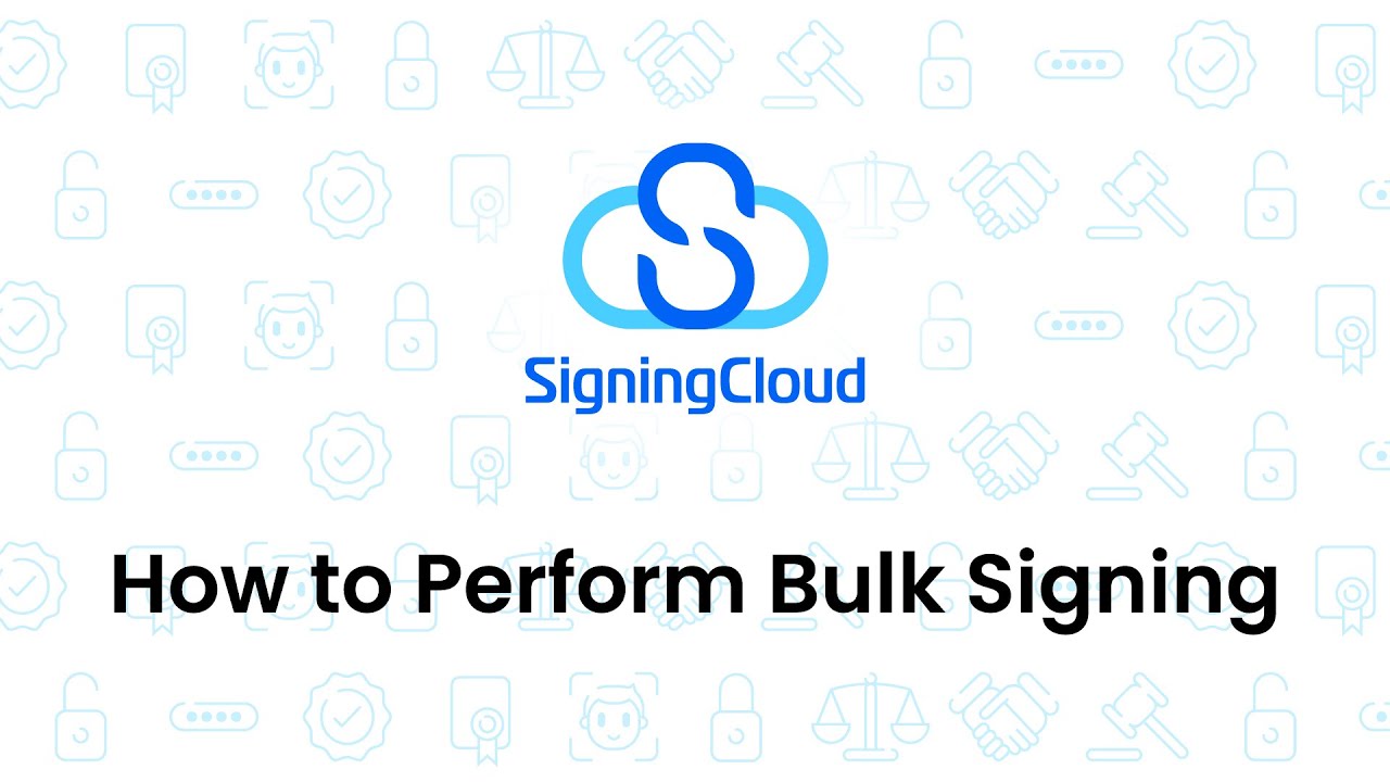 SigningCloud Tutorial : How to Perform Bulk Signing