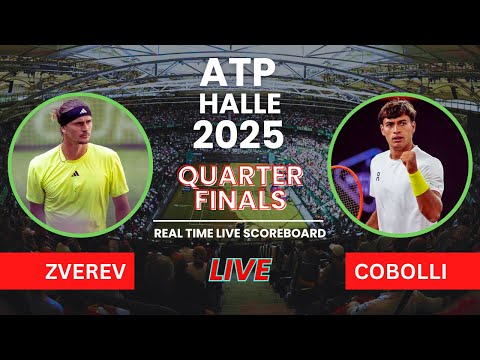 Alexander Zverev vs Flavio Cobolli Live Scores: ATP Halle 2025 Quarter Finals