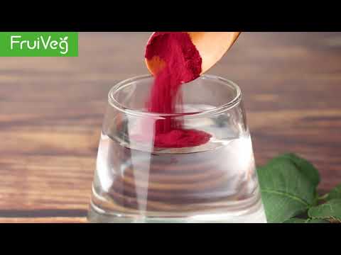 Water solubility display of instant beet powder