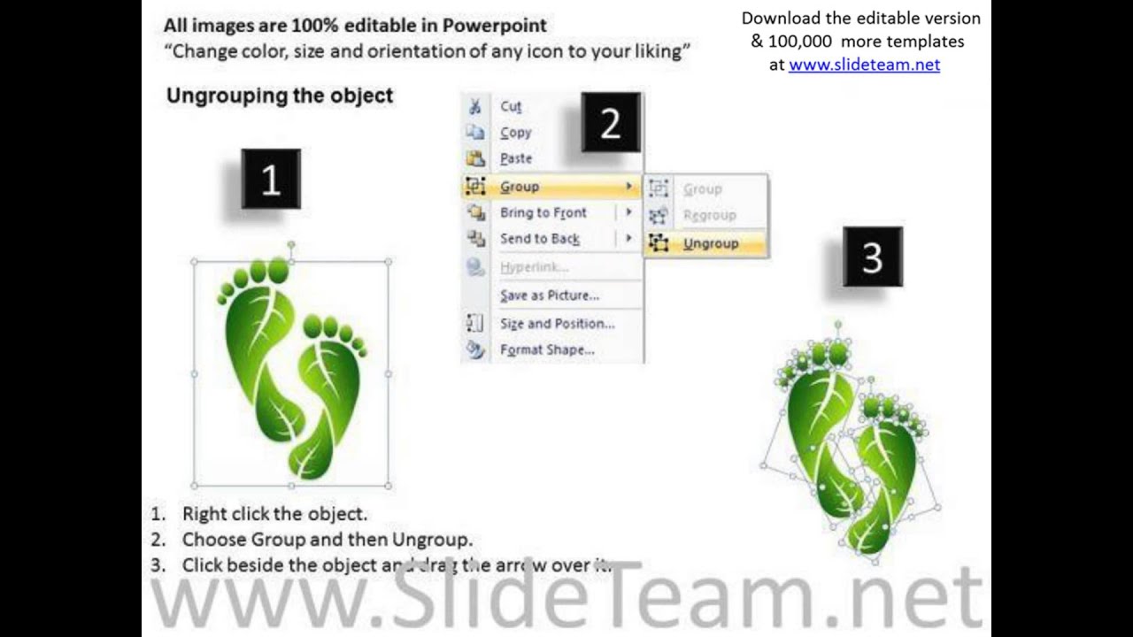 environmentally conscious powerpoint templates carbon footprints ppt slides