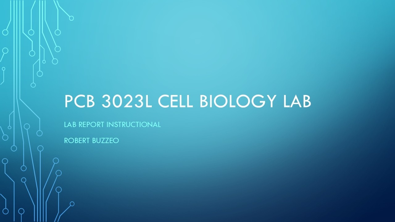 Cell Bio Lab   Lab Report Tutorial & Standard Curve Development