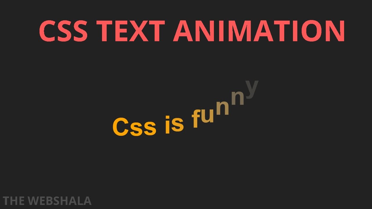 Text Animation using by only Css