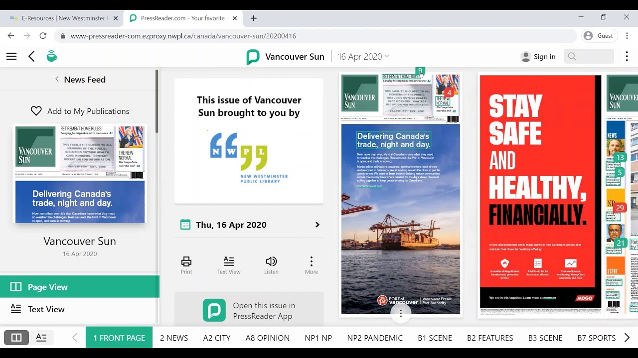 Getting Started with PressReader