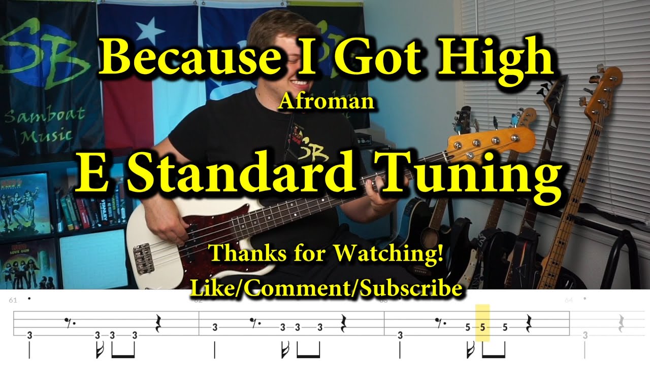 Because I Got High - Afroman (Bass Cover with Tabs)