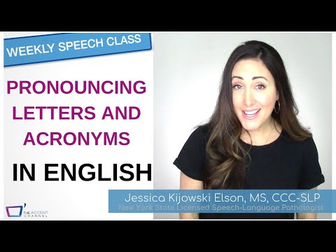 How to Pronounce Letters and Acronyms {American English Pronunciation}