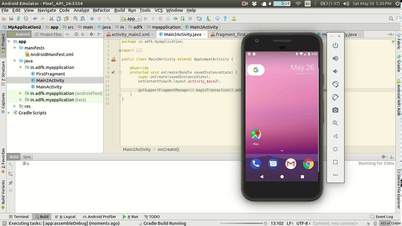 Lesson 2 - Create Fragment and add it dynamically via code