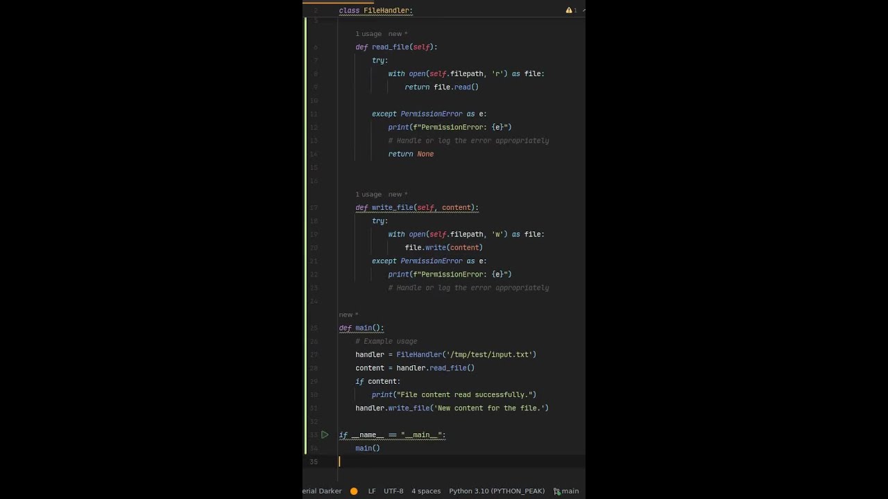 Why does PermissionError occur in python classes? solving PermissionError in python classes what you