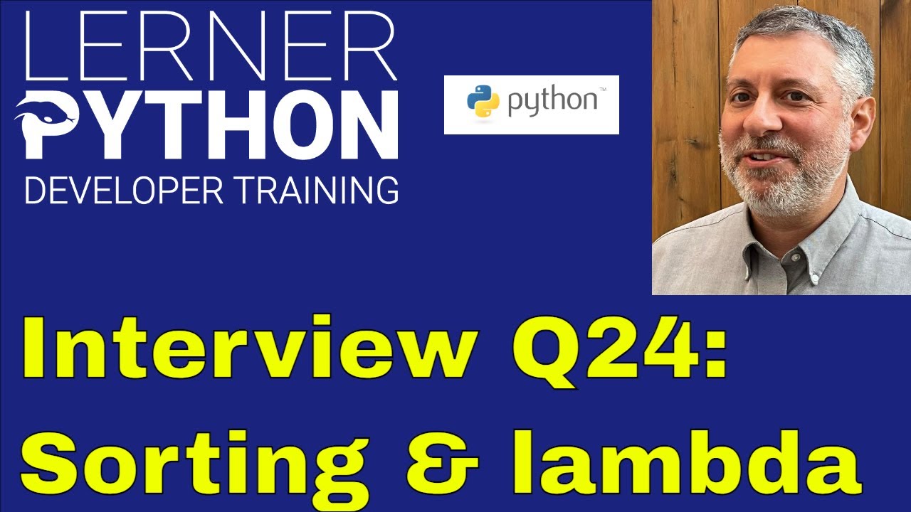 Python interview question #24: Sorting with lambda