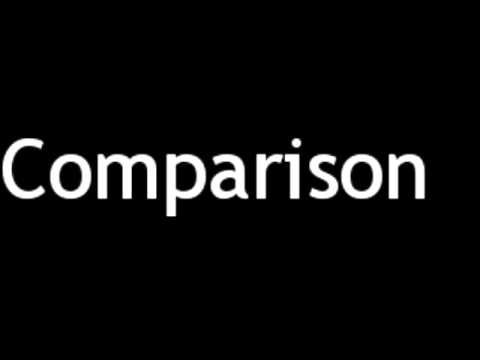 How to Pronounce Comparison