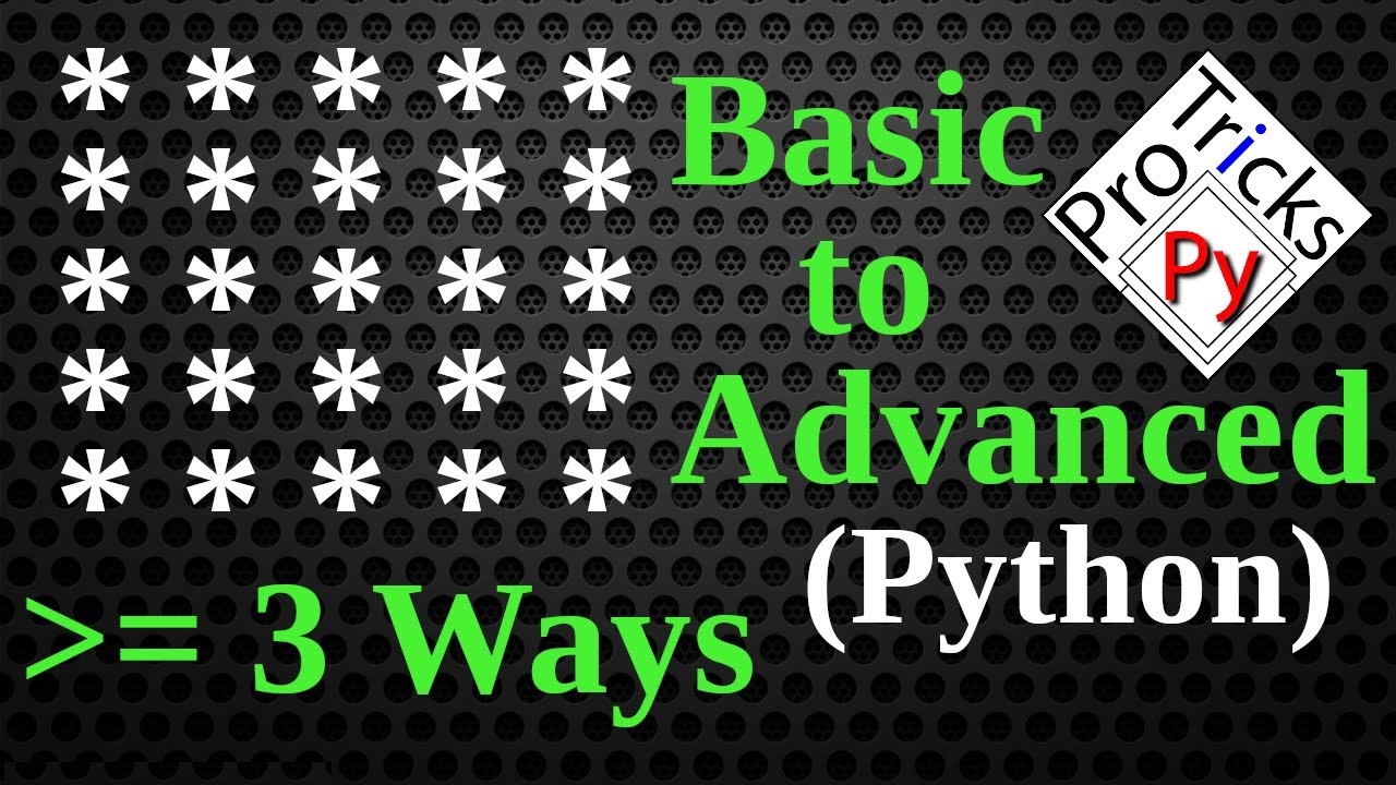 Python Pattern Program - Printing Star '*' in Square Shape | Star Pattern | Python Star Pattern 1