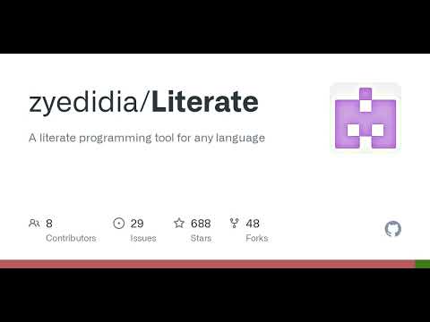 GitHub - zyedidia/Literate: A literate programming tool for any language