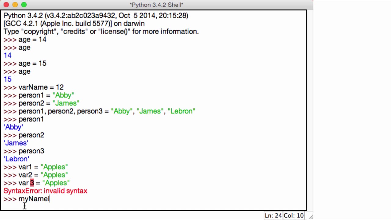 4  Multiple Assignment