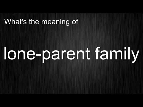 What's the meaning of lone-parent family?