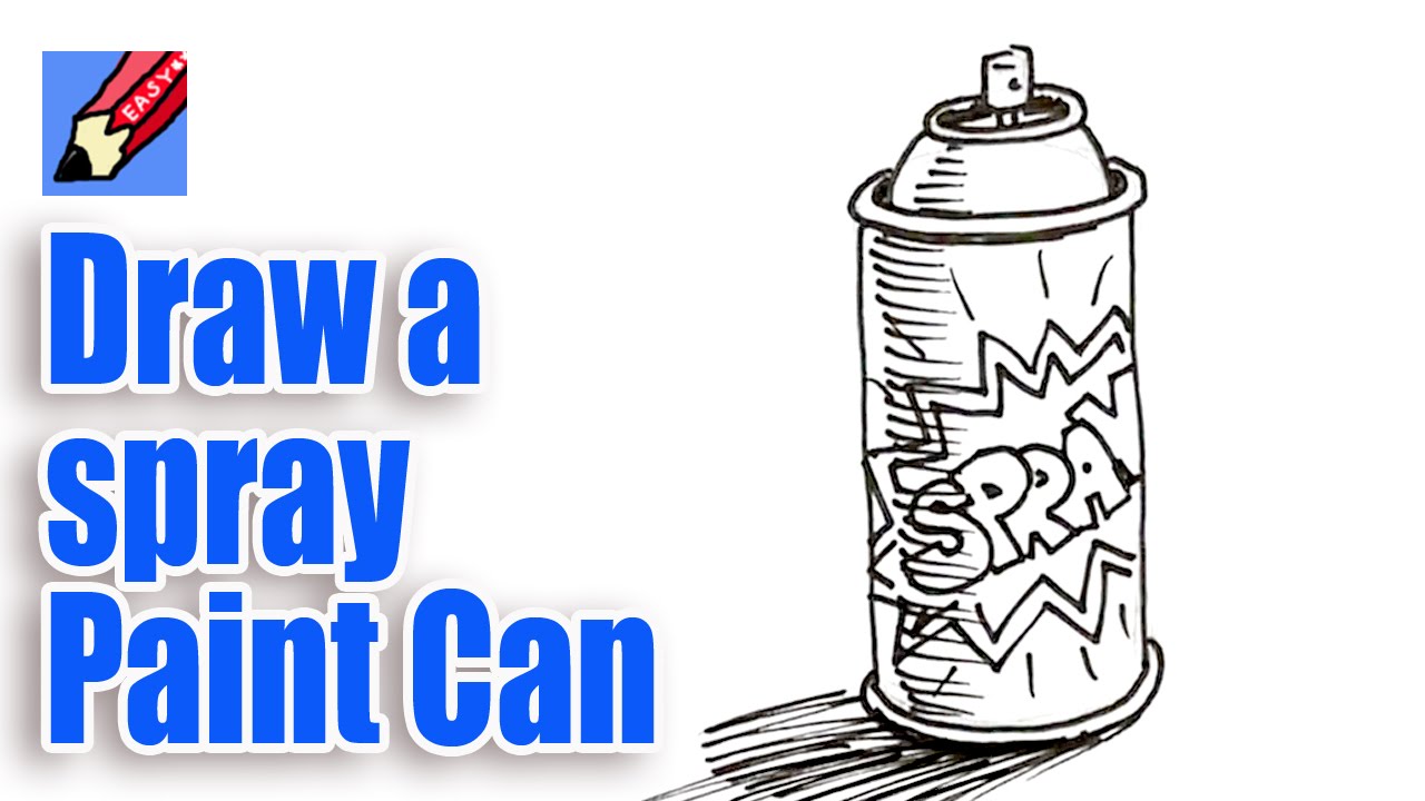 How to draw a Spray Paint Can