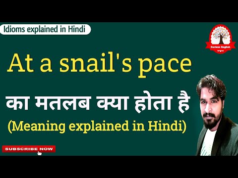 At a snail's pace Meaning in Hindi | At a snail's pace ka matlab kya hota hai | idioms explained